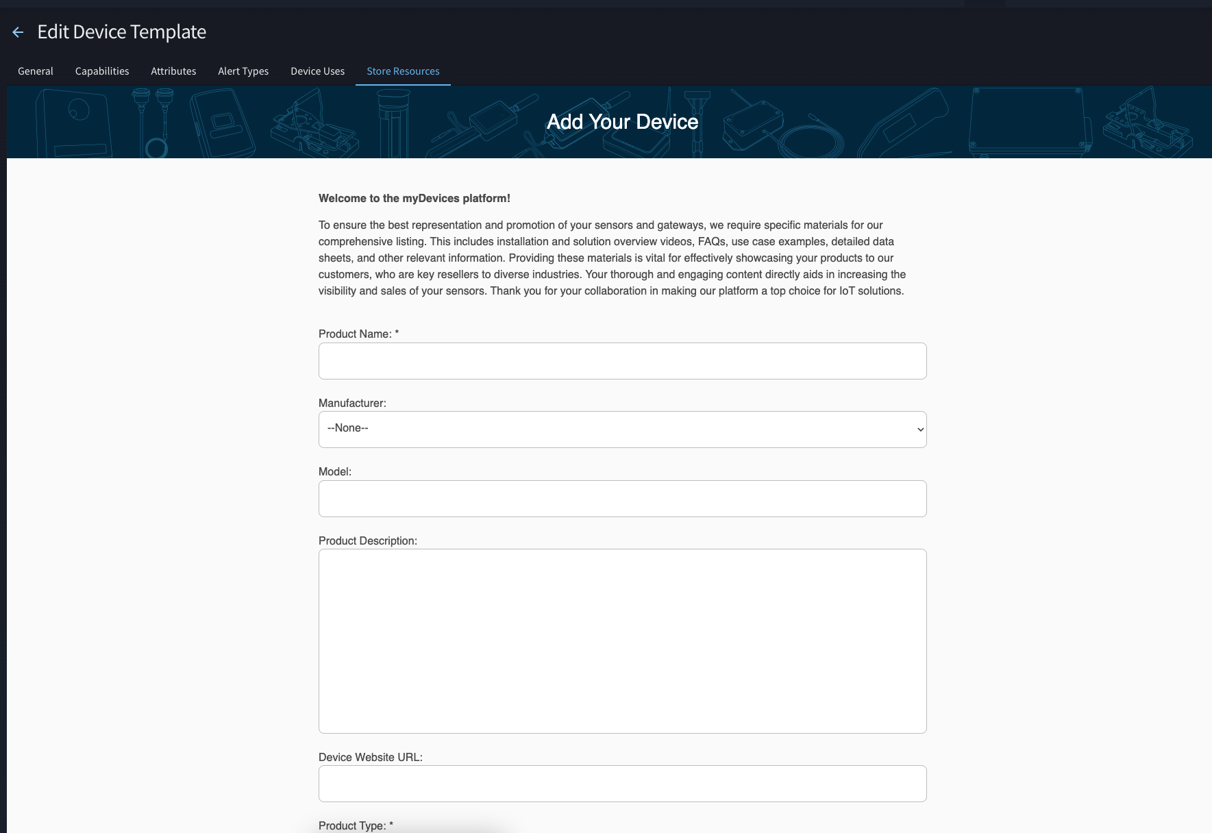 Uploading Hardware Content to the myDevices Store
